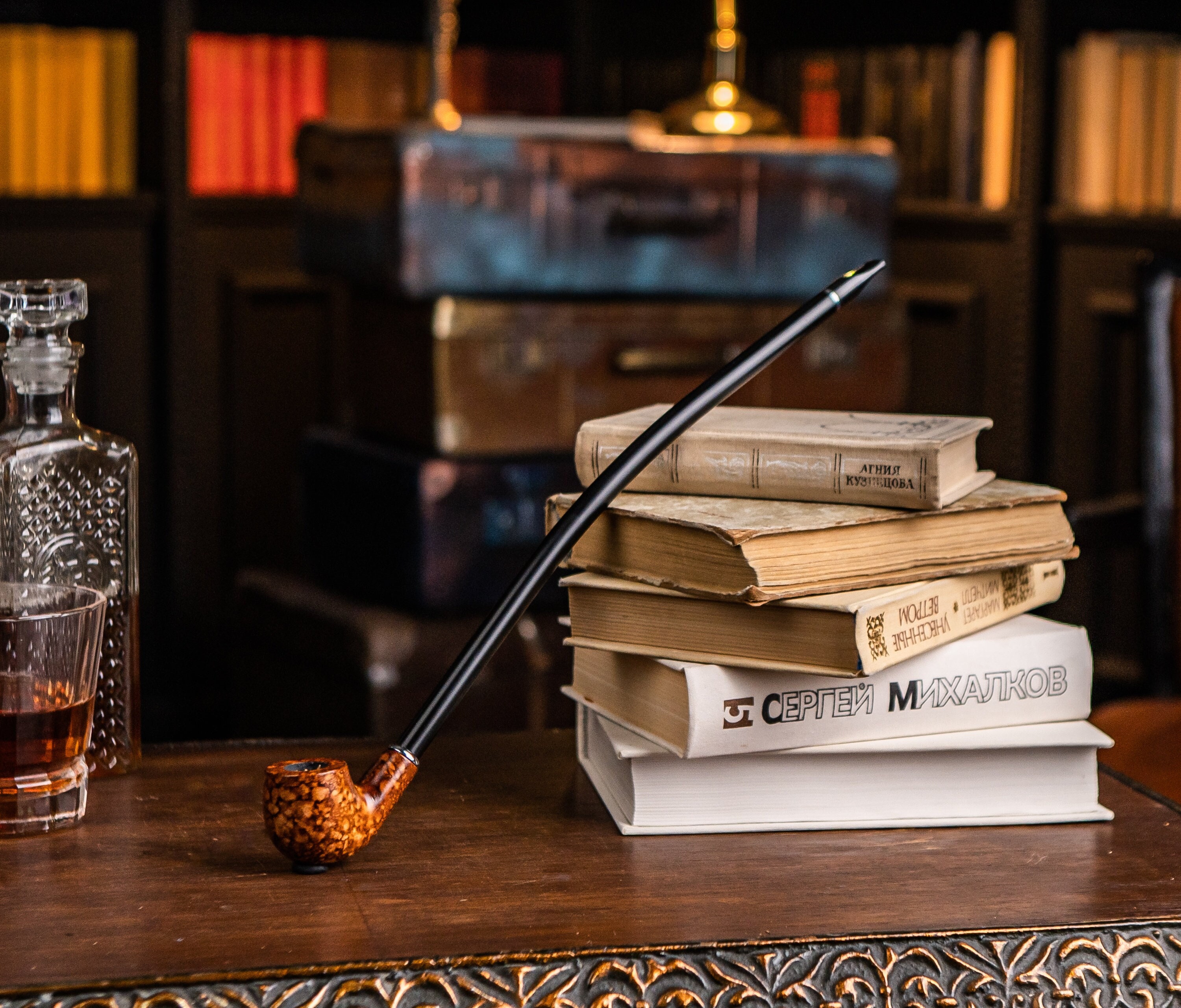 15.7 Long Tobacco Pipe, Wooden Smoking Pipe, Wizard Pipe, Man's Smoker ...