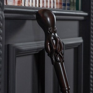 Wizard Cane, Octopus Walking Stick, Wooden Walking Cane for Man, Carved ...