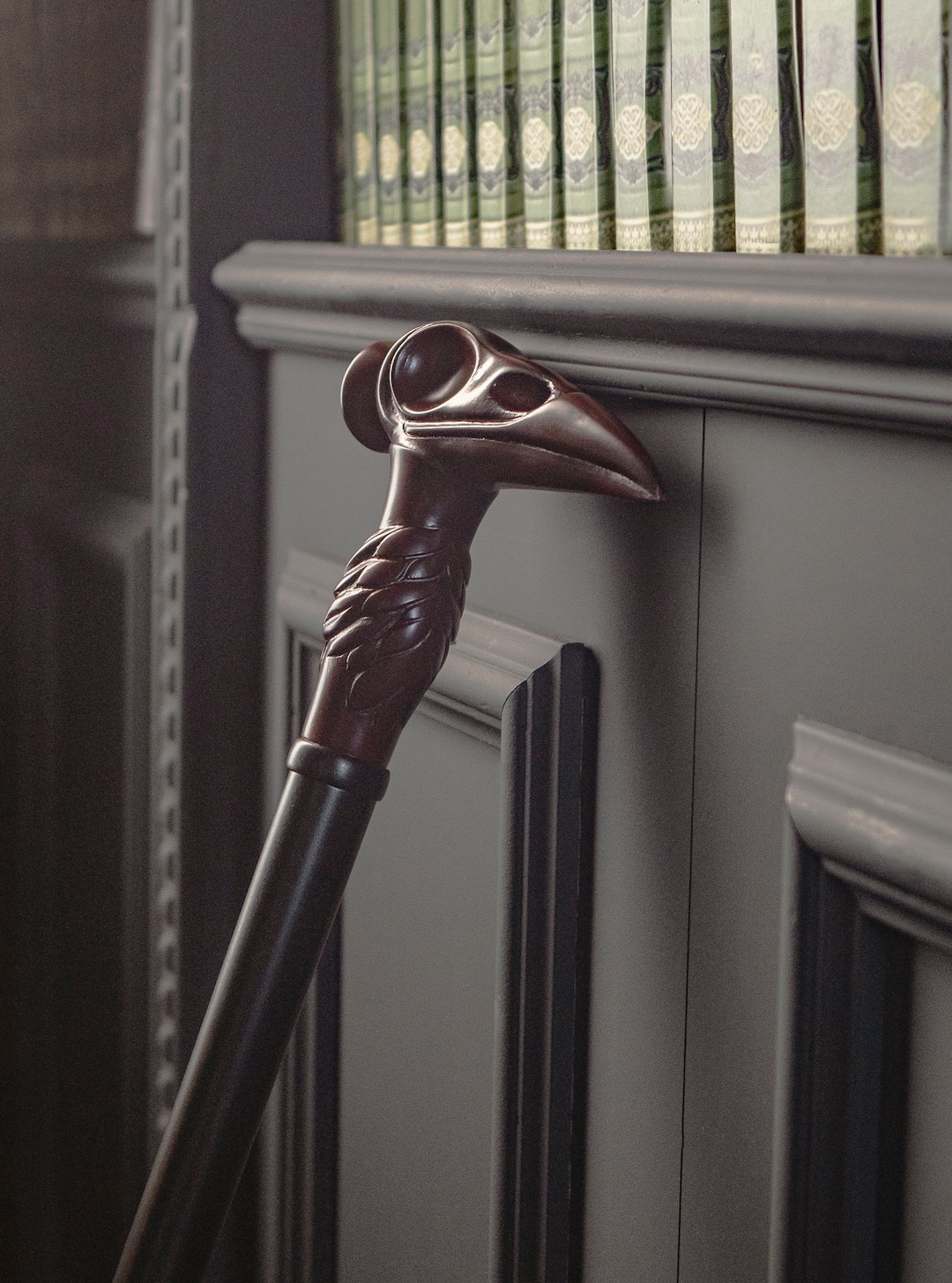 Crow Walking Cane, Raven Cane Walking Stick, Wooden Cane Handcarved ...