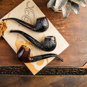 Unique Tobacco Pipe, Aesthetic Wooden Pipe, Wood Bent Pipe, Handmade ...