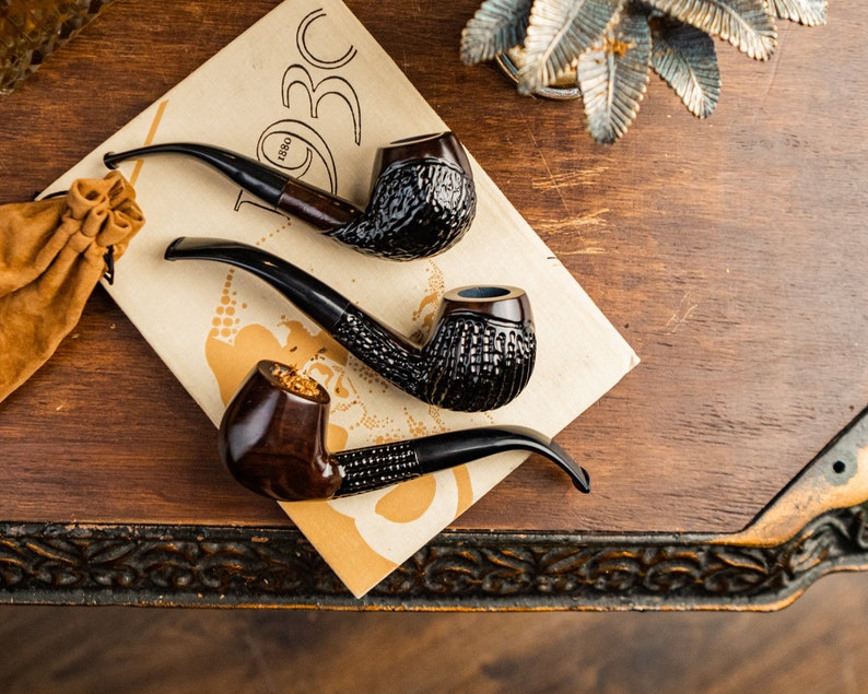 Unique Tobacco Pipe, Aesthetic Wooden Pipe, Wood Bent Pipe, Handmade ...