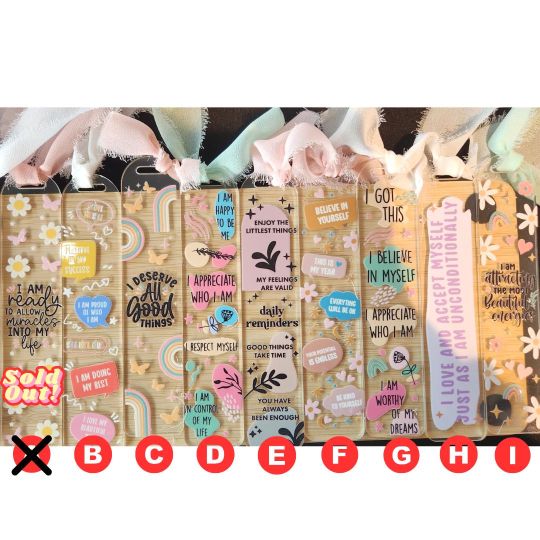 Positive Affirmation Acrylic Bookmark | 3mm | Inspirational | Love ...