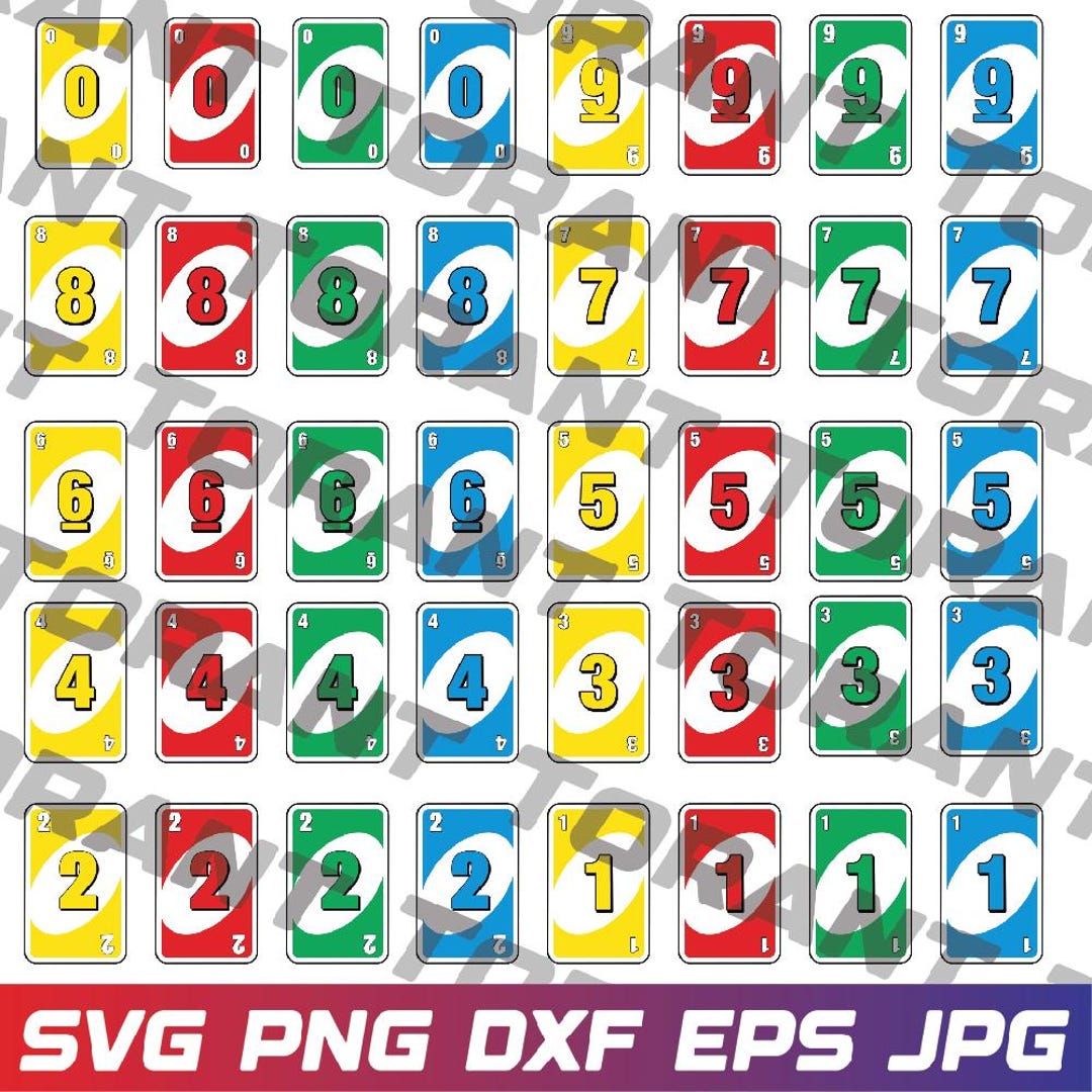 40 Files Numbers Game Cards Bundle SVG, Card Game Svg, Play Card Svg ...