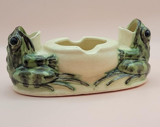 Vintage Brush Mccoy Double Frog Ashtray - Etsy