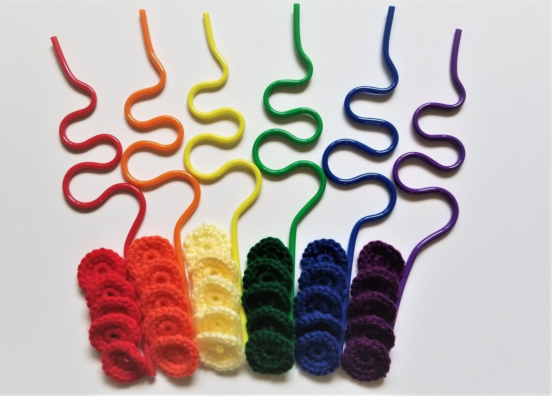 Rainbow Silly Straw Threading Montessori & Preschool Busy Bag | Etsy