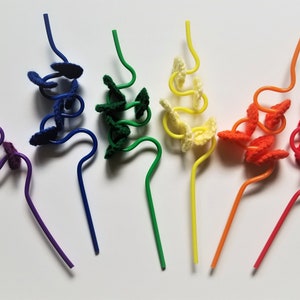 Rainbow Silly Straw Threading Montessori & Preschool Busy Bag | Etsy