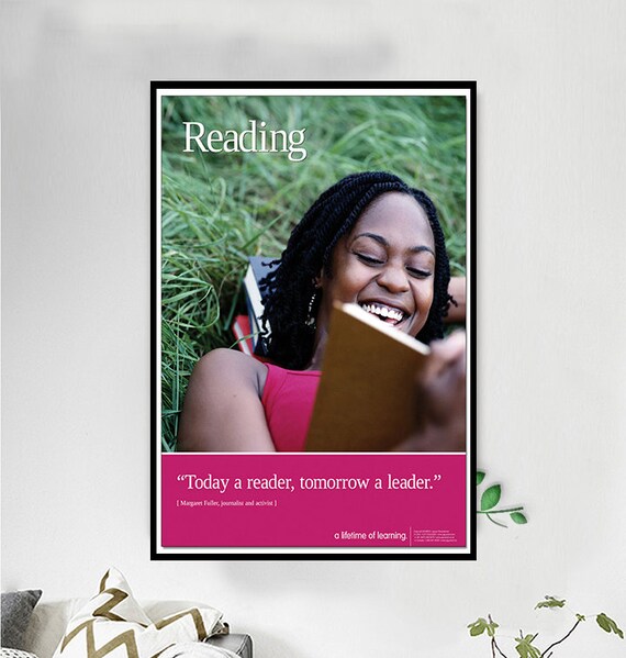 Reading Motivational Quote Poster | Etsy