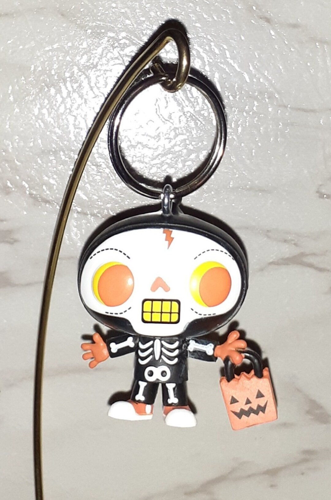 Trick or Treater Keychain Skeleton Keychain Cute Halloween - Etsy