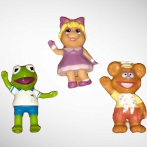 Muppet Babies Trio Magnet Set, Kermit the Frog, Miss Piggy, Fozzie Bear ...