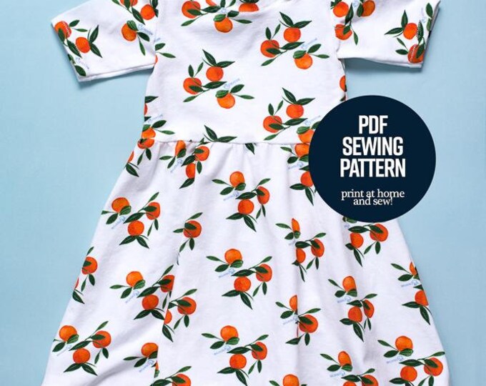 Clementine Dress, Dress Pattern Pdf, Girls Dress Patterns, Twirl Dress ...