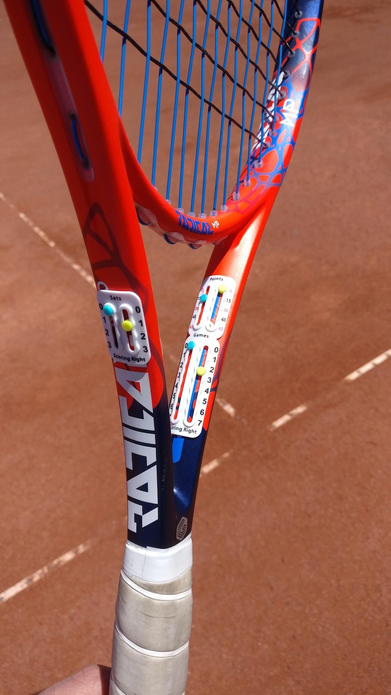 The ORIGINAL Scoring Right Tennis Racquet Scorekeeper – Easily Mounted ...