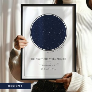 Custom Star Map Print, Night Sky Print, Personalised Star Map Gift ...
