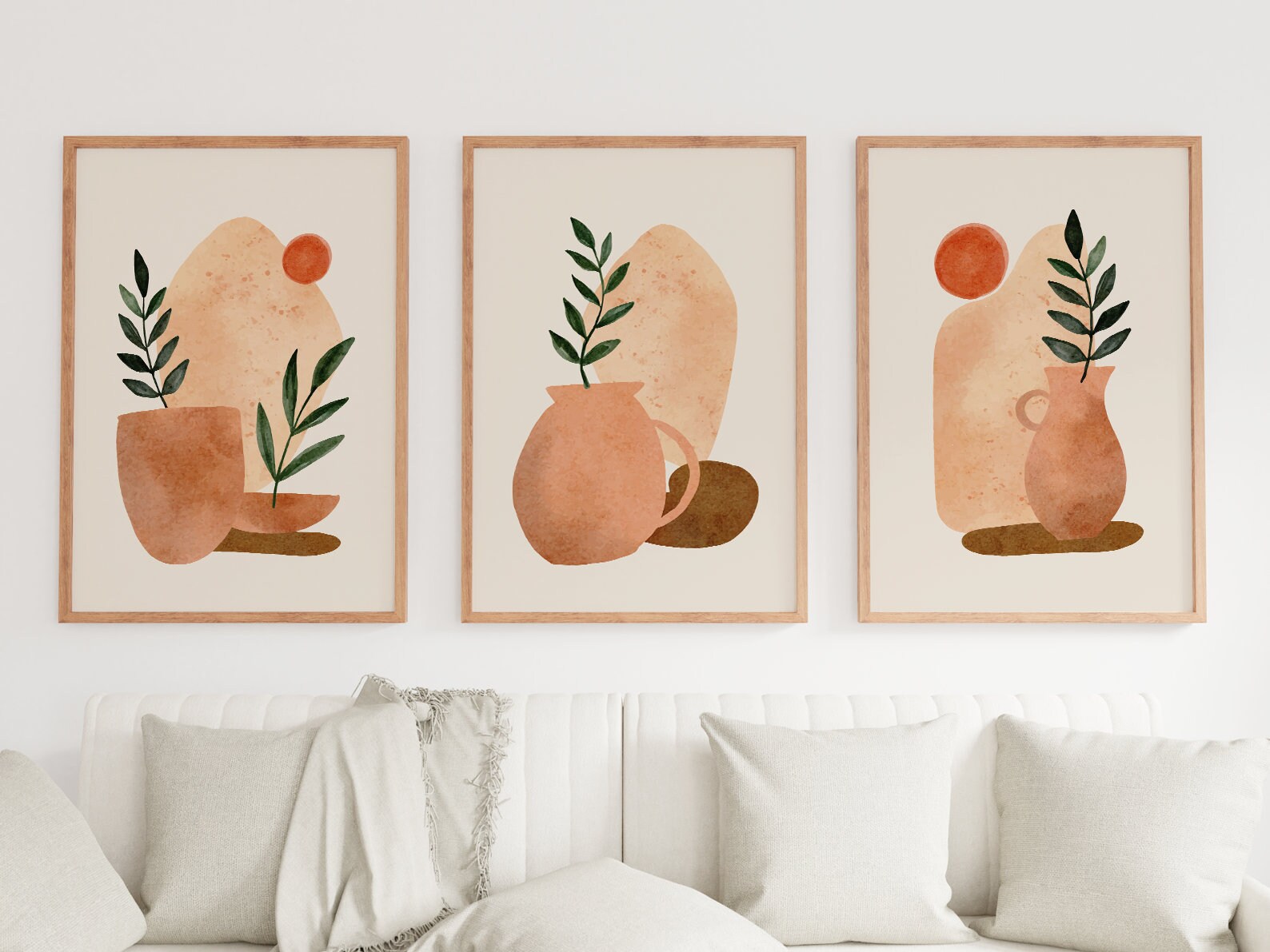 Printable Boho Poster Set of 3, Bohemian Art Gallery Wall for Living ...