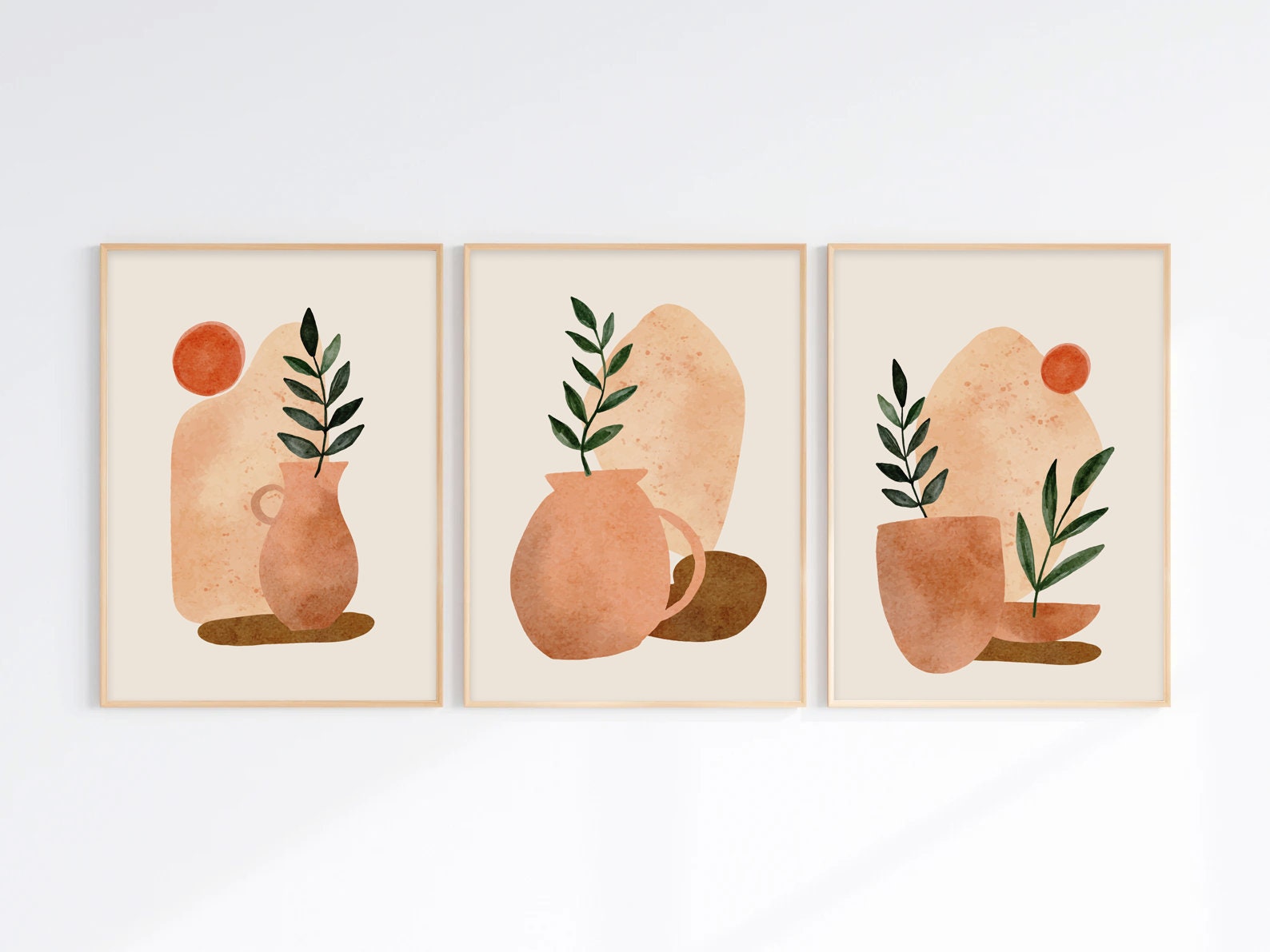 Printable Boho Poster Set of 3, Bohemian Art Gallery Wall for Living ...