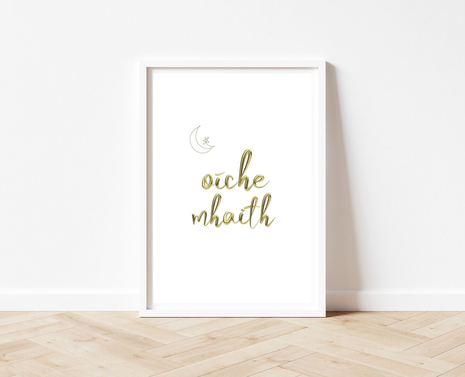 Goodnight in Irish. Oíche Mhaith From Ireland. Minimalist, Elegant ...