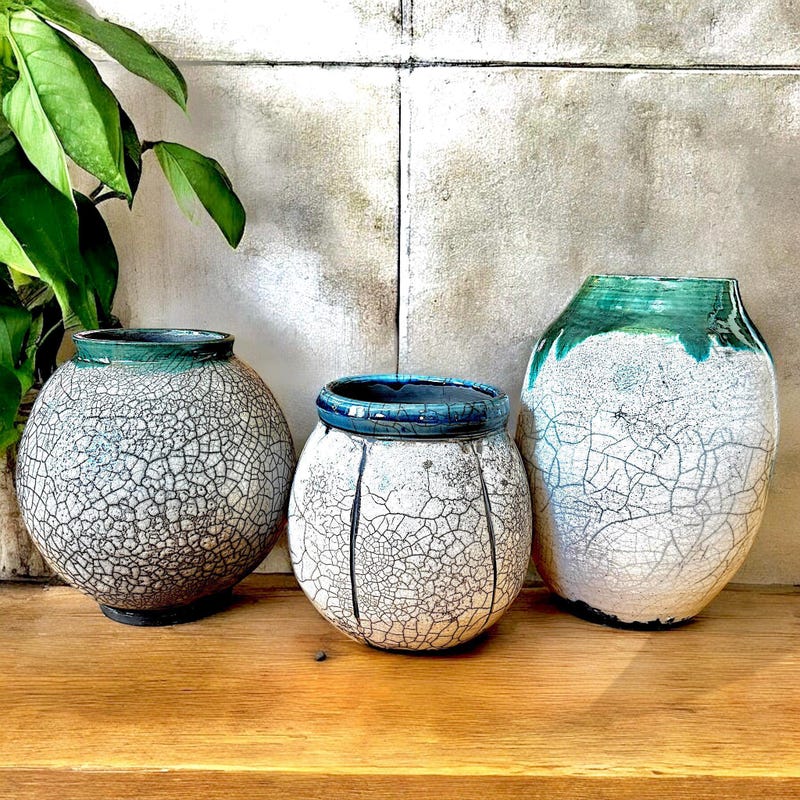 Raku Pottery - Etsy