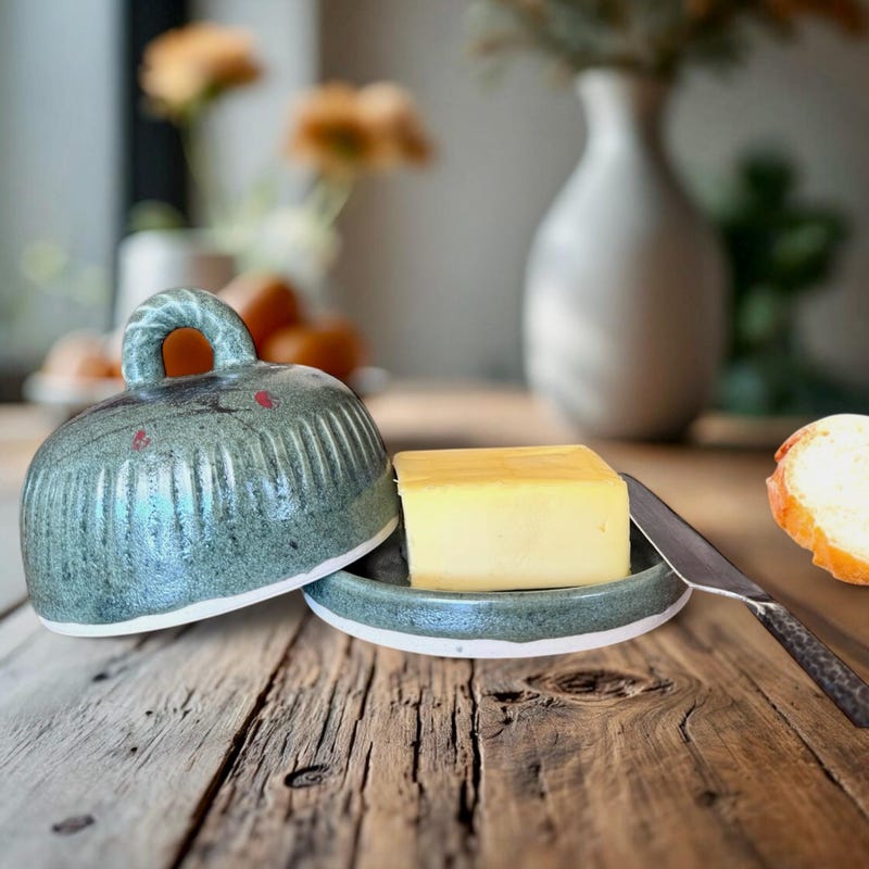 Green Butter Dish - Etsy