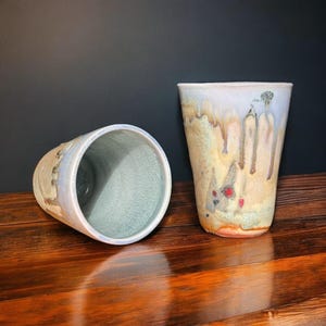 Porcelain Mug No Handle Coffee Mug, 10 Oz Handless Tea Cup Ceramic Wine ...