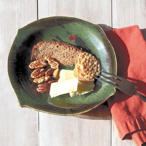 Ceramic Side Plates, Rustic Square Appetizer Plates, Jade Green Glaze ...