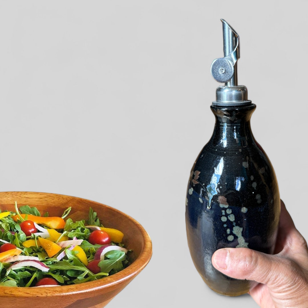 Black/navy Blue Olive Oil Dispenser Bottle, Oil Vinegar Bottle ...