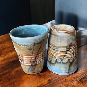 Porcelain Mug No Handle Coffee Mug, 10 Oz Handless Tea Cup Ceramic Wine ...