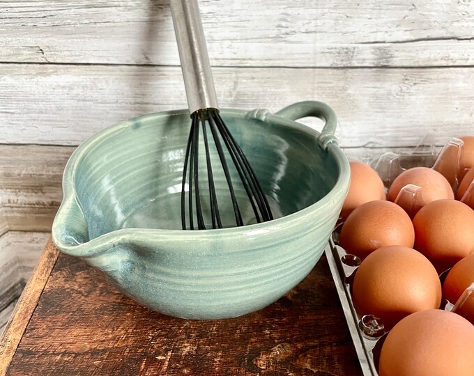 Mixing Bowl, Batter Bowl, Small in White and Gray - Etsy