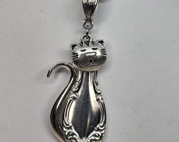 Silverware Cat Pendant - Etsy