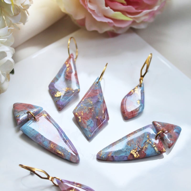 Marble Earrings - Etsy