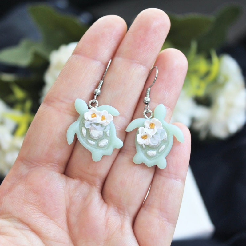 Turtle Earrings - Etsy