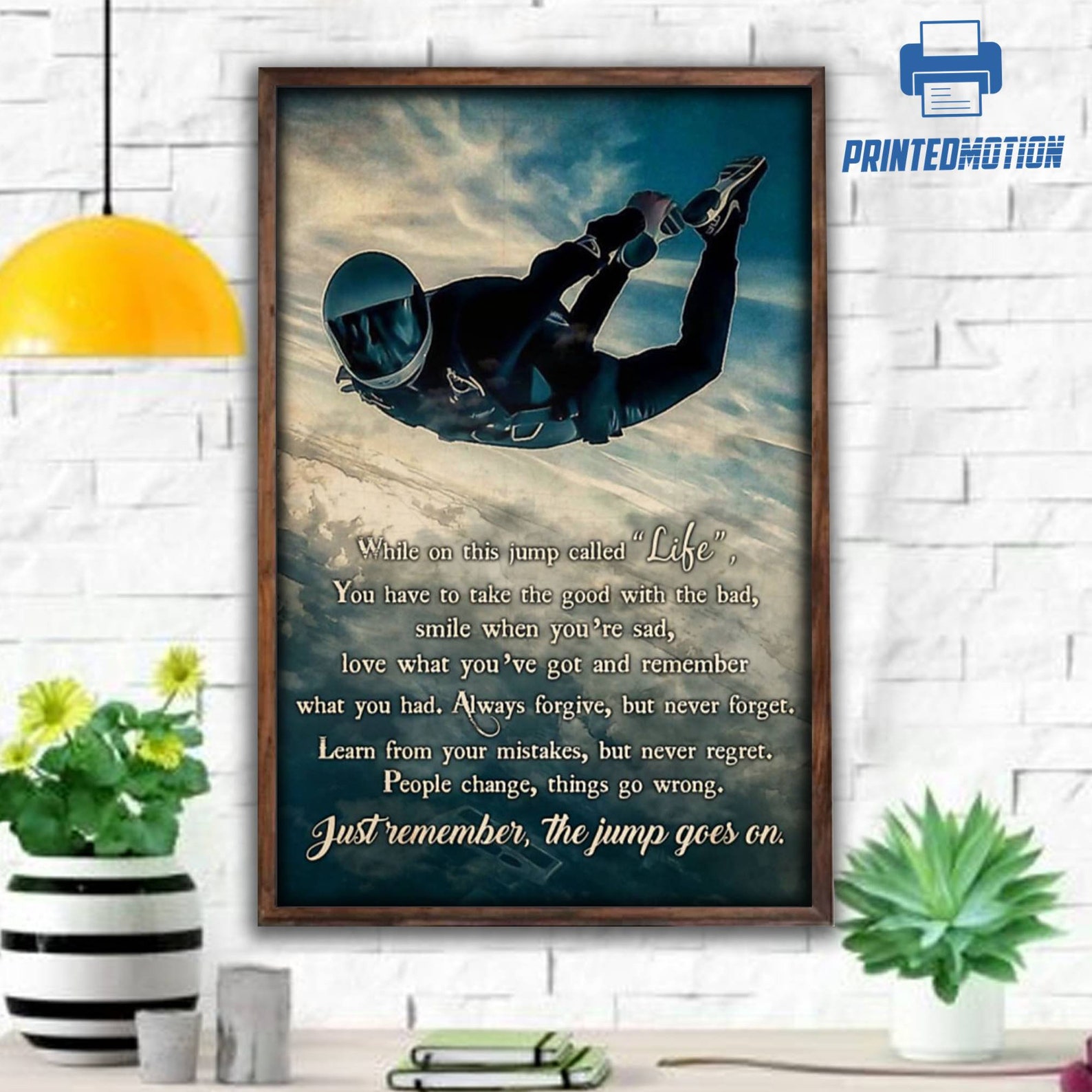 Skydiving Poster Skydiving Lovers While On This Jump Called | Etsy