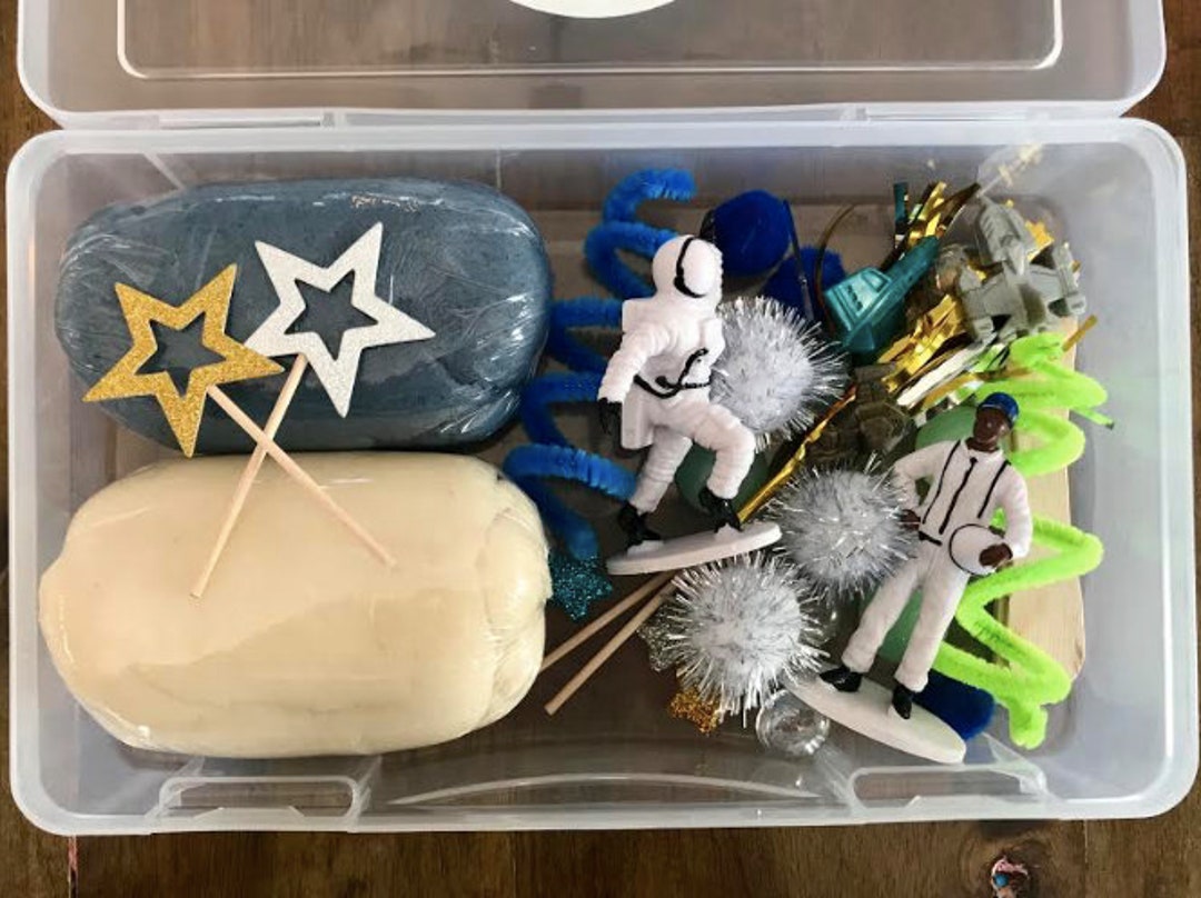 Space Astronaut Sensory Play Dough Kit Play Joy - Etsy