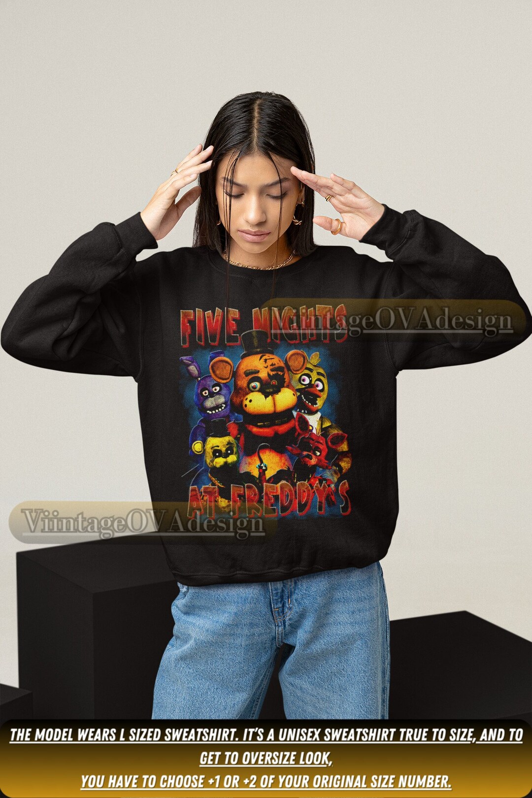 Limited Fife Nights at Fredy's Vintage Sweatshirt, Movie Graphic ...