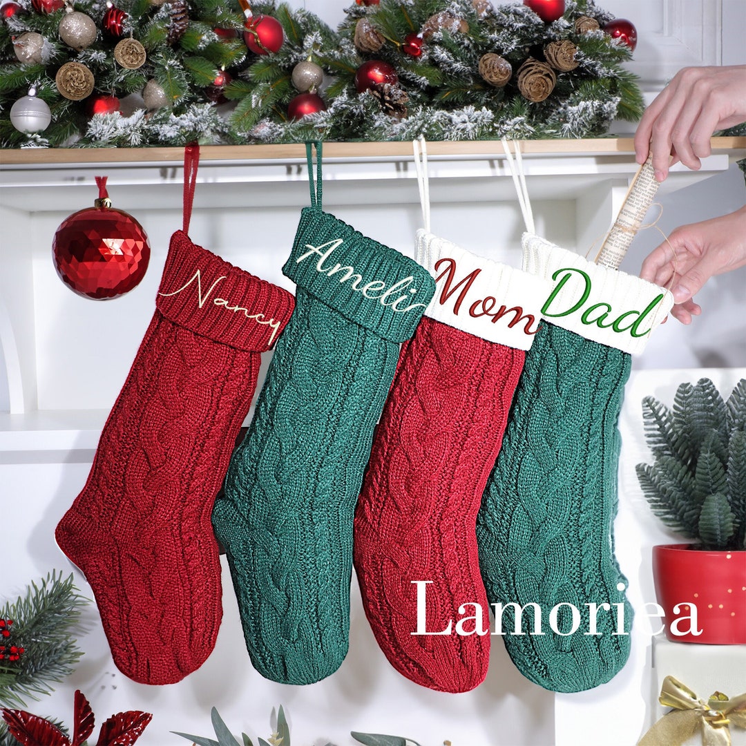 Christmas Embroidered Name Stocking,personalized Christmas Stockings ...