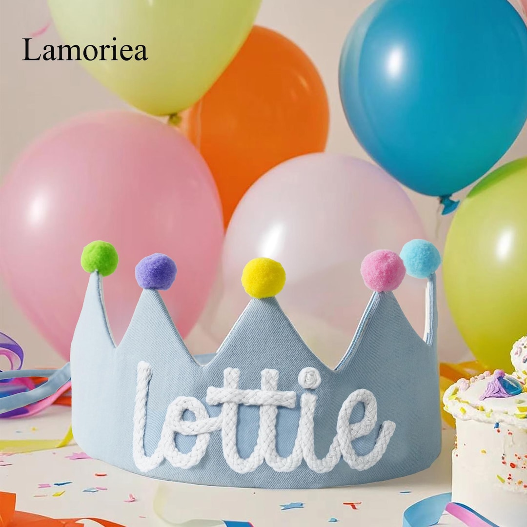 Hand Embroidered Kids Birthday Crown, Hat for Kids, Princess Crown ...