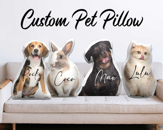 Custom Pet Print Pillow, 3D Custom Dog Pillow, Cat Photo Pillow ...