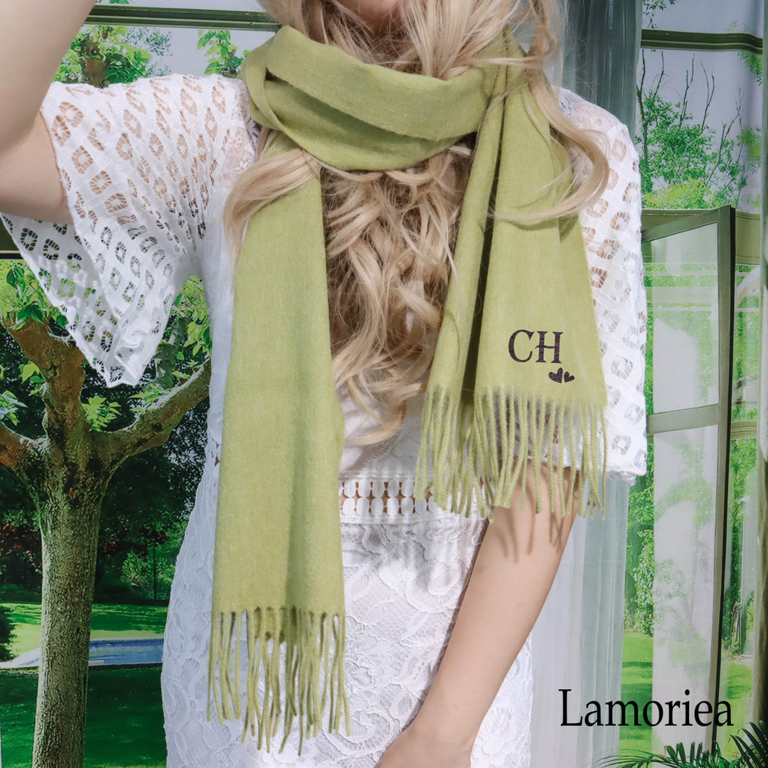 Custom Embroidered Scarf, Personalized Winter Scarf, Monogrammed ...
