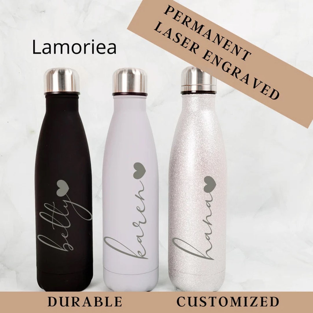 Personalised Insulated Stainless Steel Flask, Water Bottle Custom Water ...