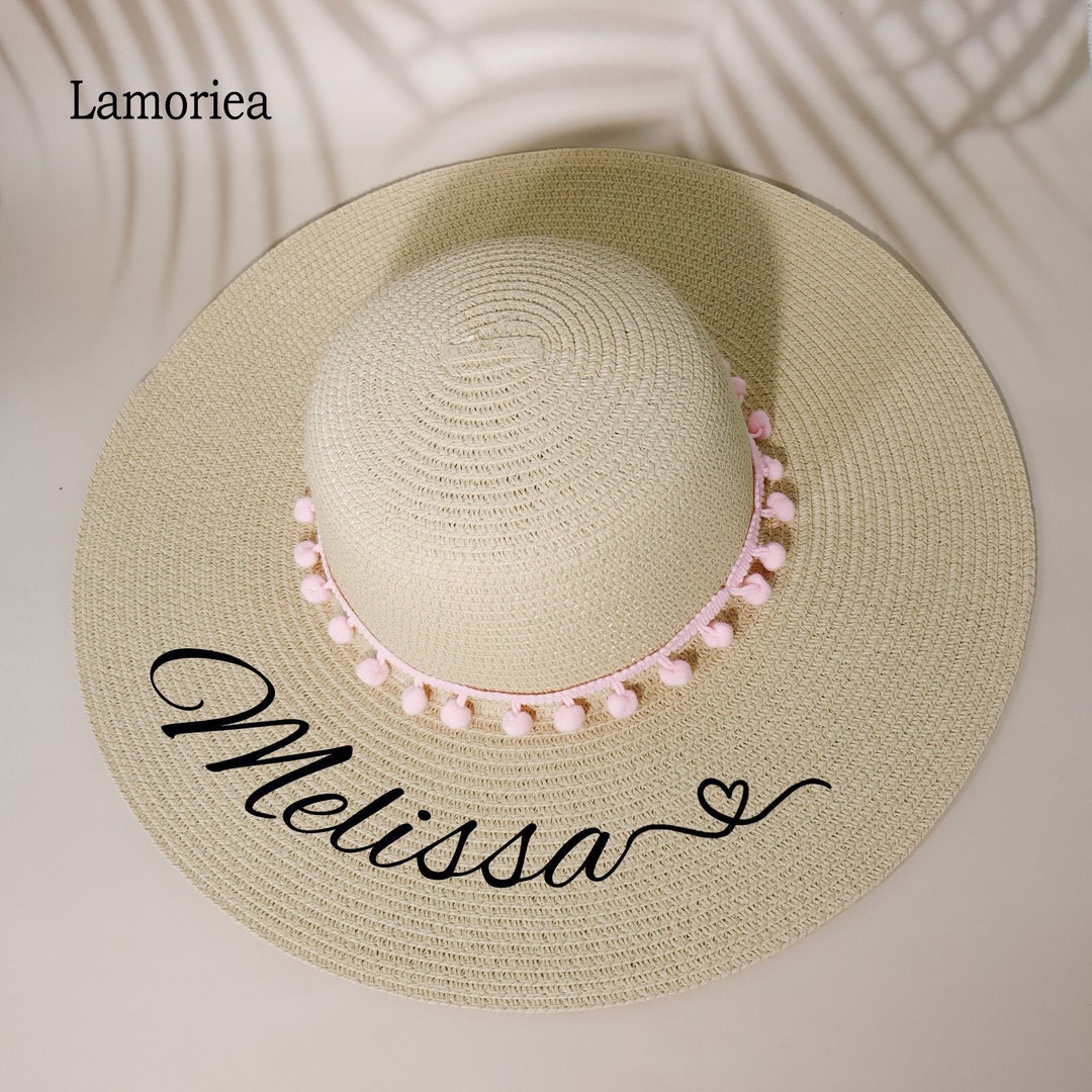 Personalized Adjustable Beach Hats Bridesmaid Hats Beach Hat Custom ...