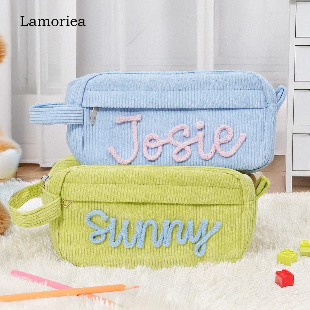 Custom Pencil Bag, Kids Pouch With Name, Zipper Pencil Case, School ...