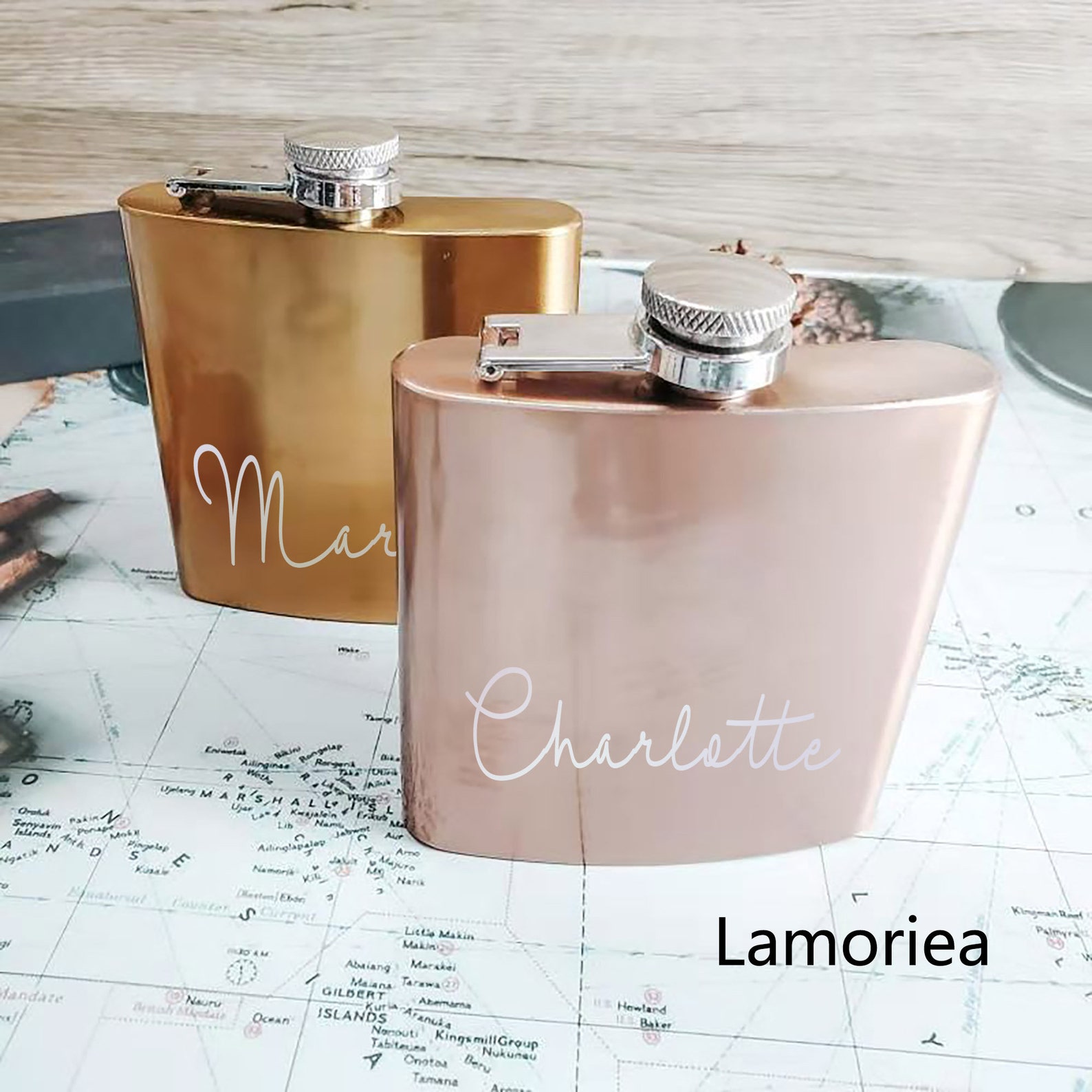 Personalised Ladies Hip Flask, Bridesmaid Gifts, Gift for Her, Maid of ...