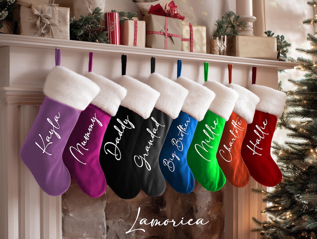 Personalized Christmas Stocking, Family Matching Stocking, Xmas ...