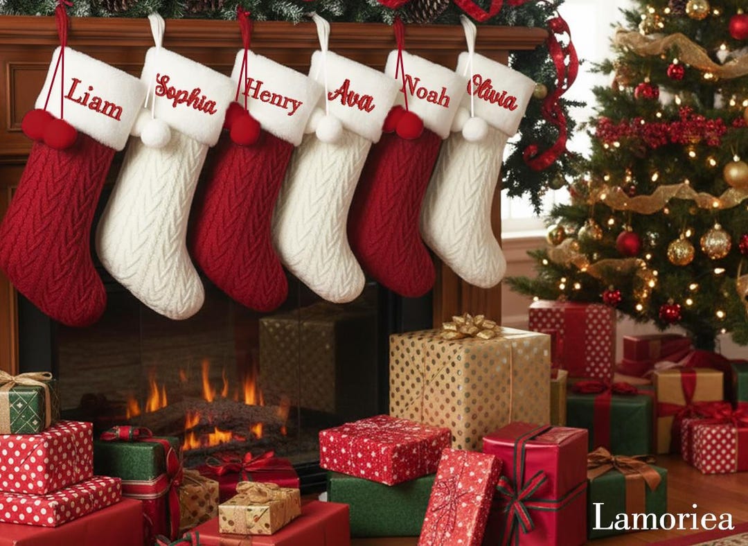 2026 Holiday Stockings, Embroidered Name Stocking, Family Christmas ...