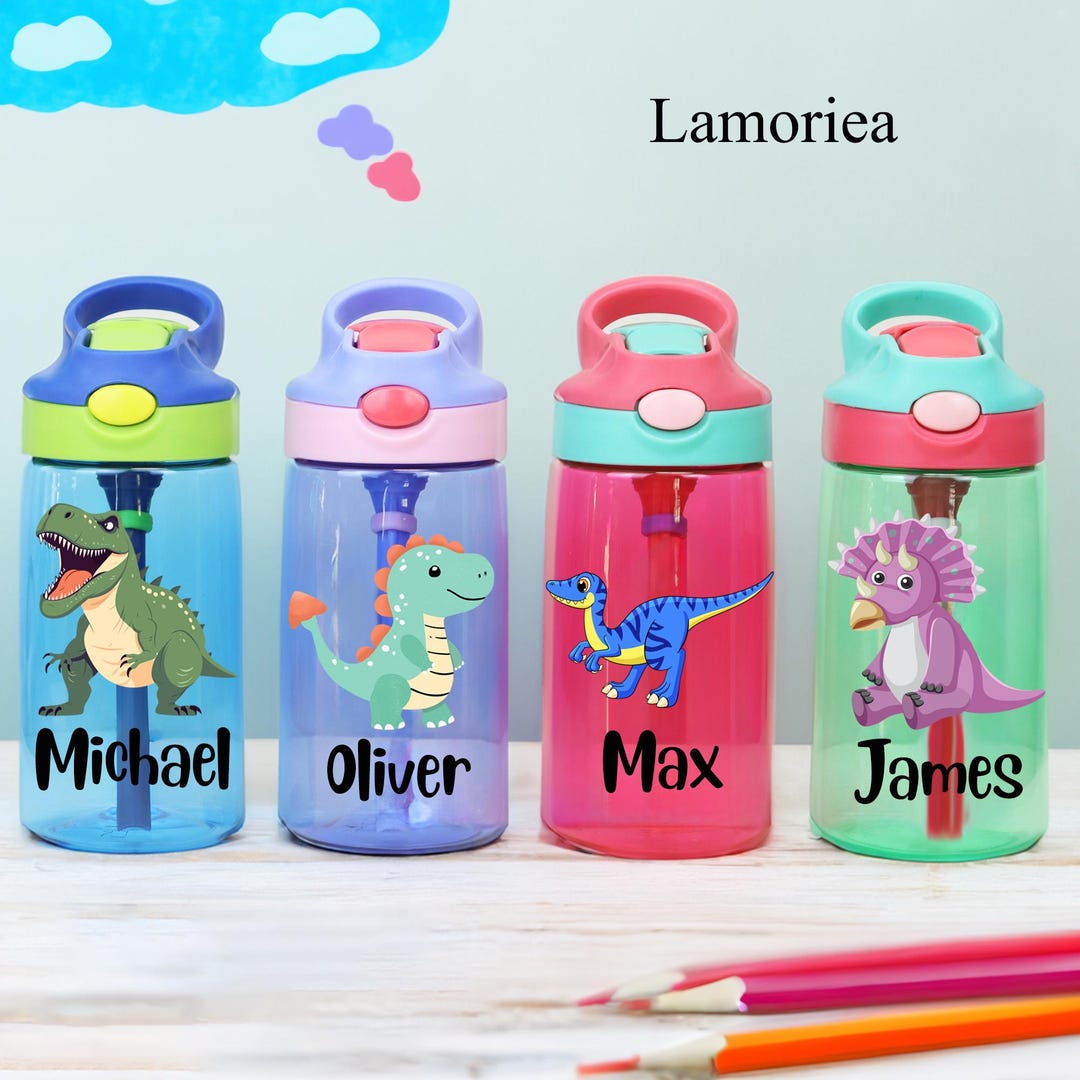 Custom Kids Water Bottle, Back to School Drinkware, 16oz Kids Cup ...