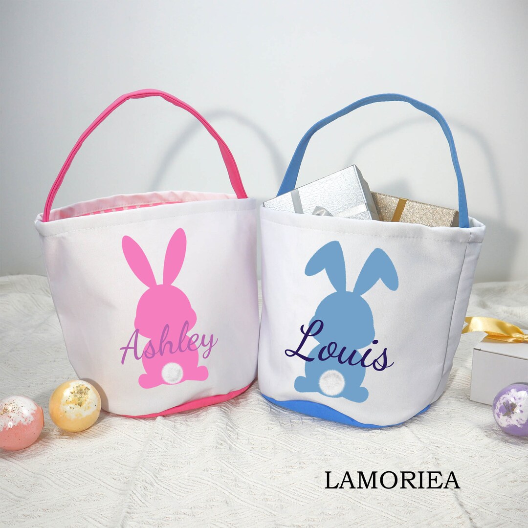 Custom Easter Bunny Bag Personalized Easter Bunny Treat Bag Easter ...
