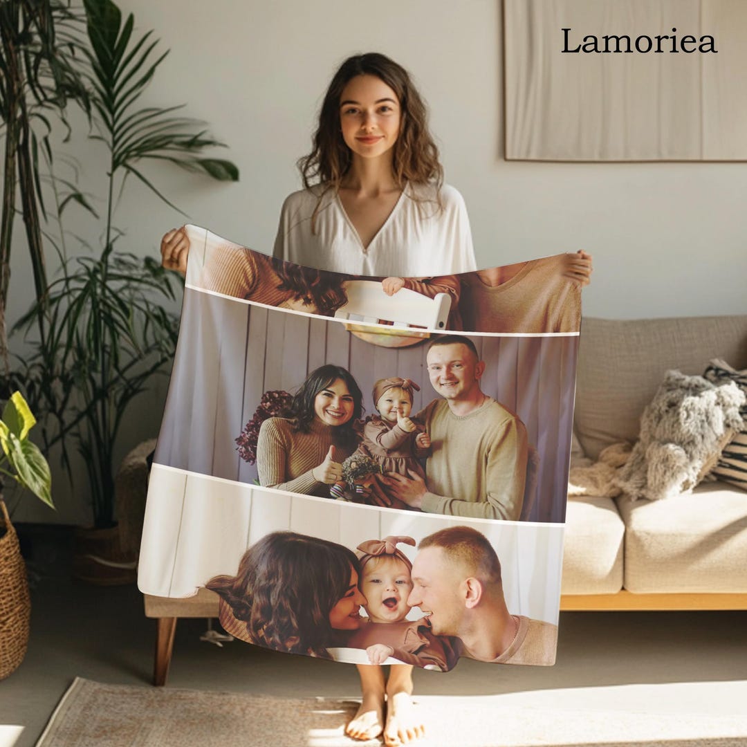 Custom Photo Collage Blankets, Family Photo Blanket, Velvet Blanket ...