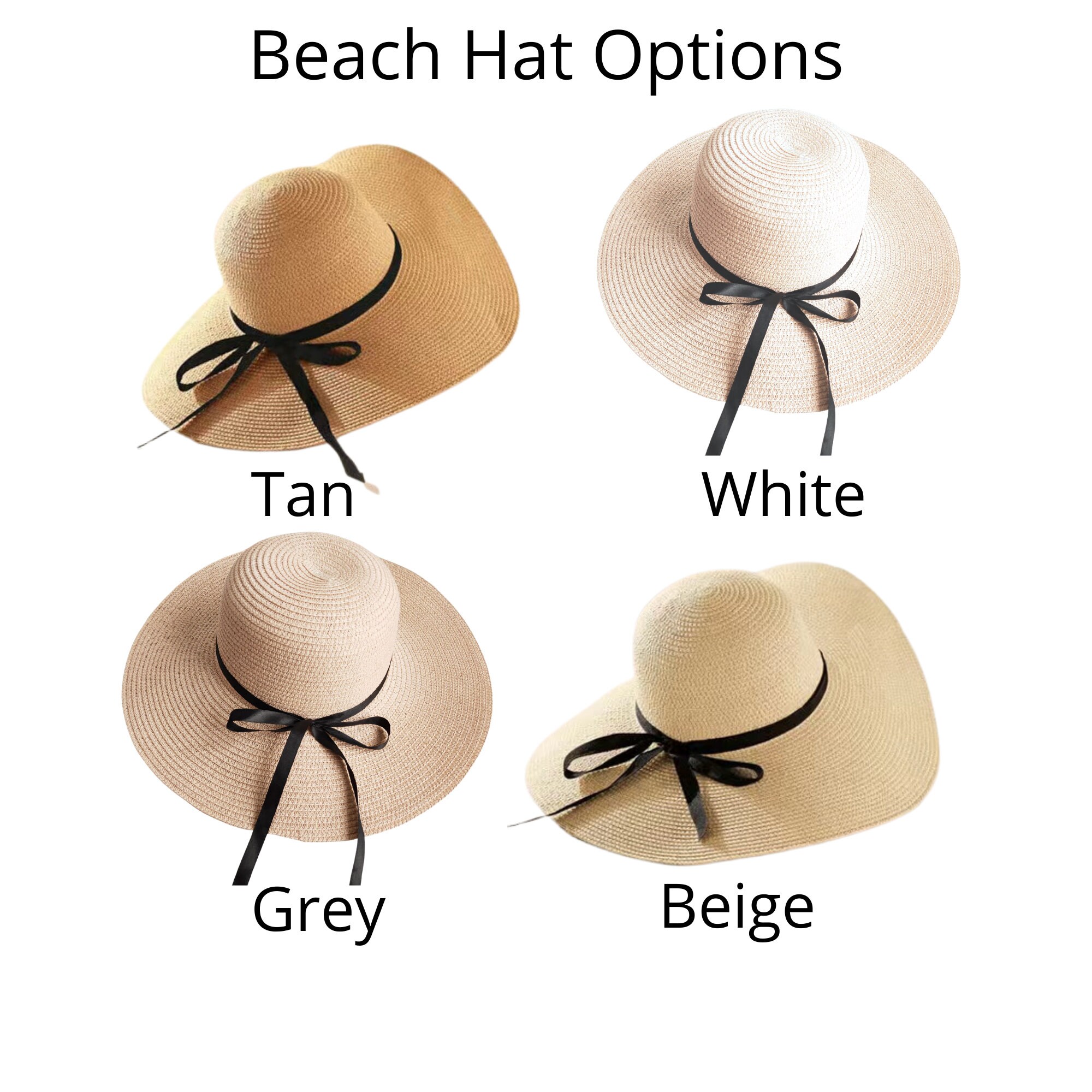 Personalized Beach Hats Bridesmaid Hats Beach Hat Custom Name - Etsy