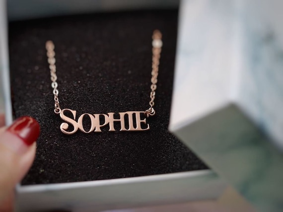 Personalized Sophie Style Name Necklace in Sterling Silver by Lamoriea Jewelry Christmas Gift Gift for Her Birthday Gift Gift Ideas Etsy