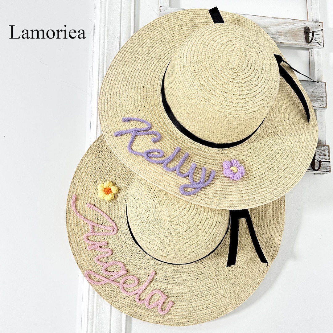 Personalized Beach Hat, Custom Name Adjustable Beach Hat, Sun Hat ...