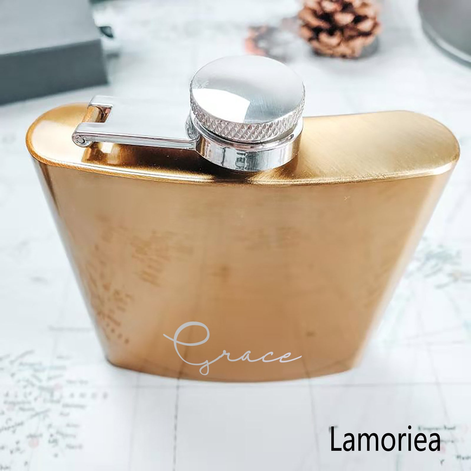 Personalised Ladies Hip Flask, Bridesmaid Gifts, Gift for Her, Maid of ...