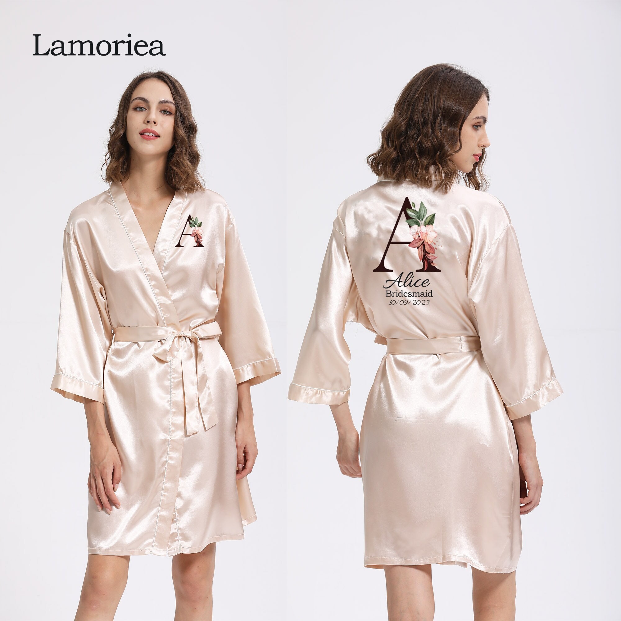 Bride Bridesmaid Floral Robes Wedding Party Robe Bridal - Etsy